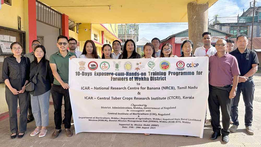 Wokha farmers flagged off for national agri-training tour