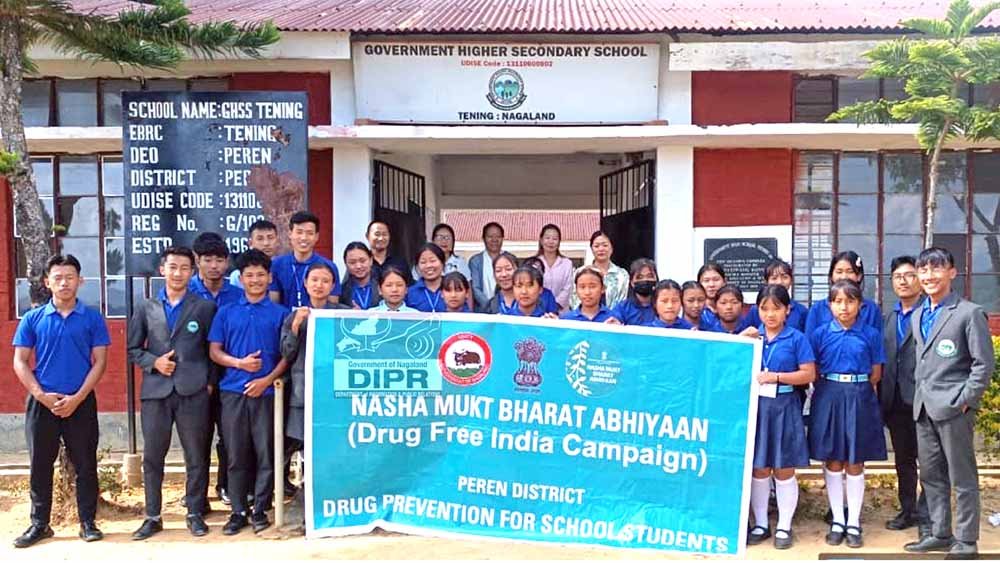 Nagaland awareness on Nasha Mukt Bharat Abhiyaan at GHSS Tening