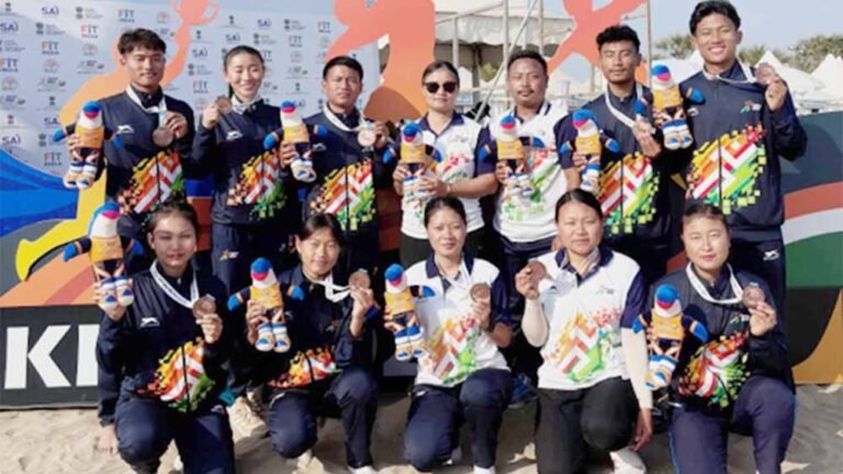 Nagaland Sepaktakraw team wins 2 bronze at KIBG