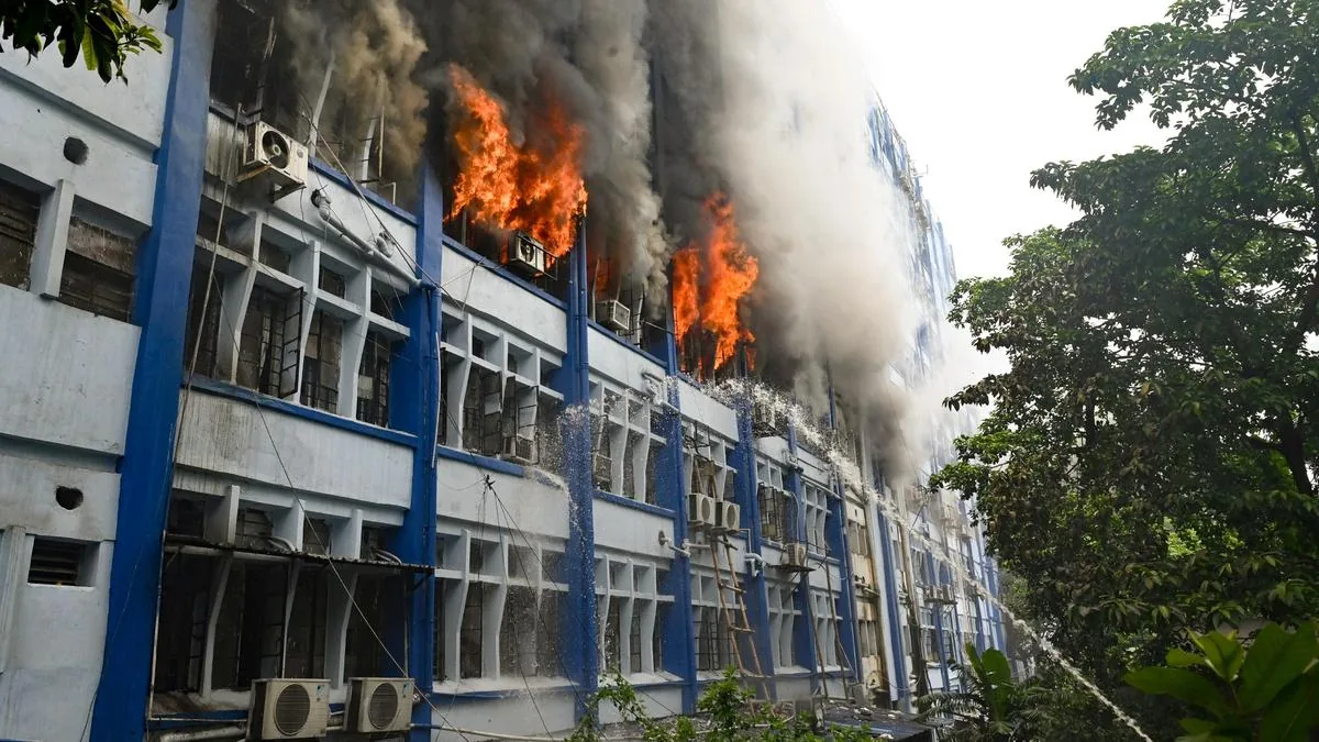 Around 4,000 EVMs gutted as building catches fire; Minister flags foul play