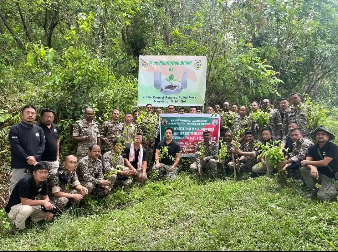CRPF, Kohima Forest Division conduct joint plantation drive