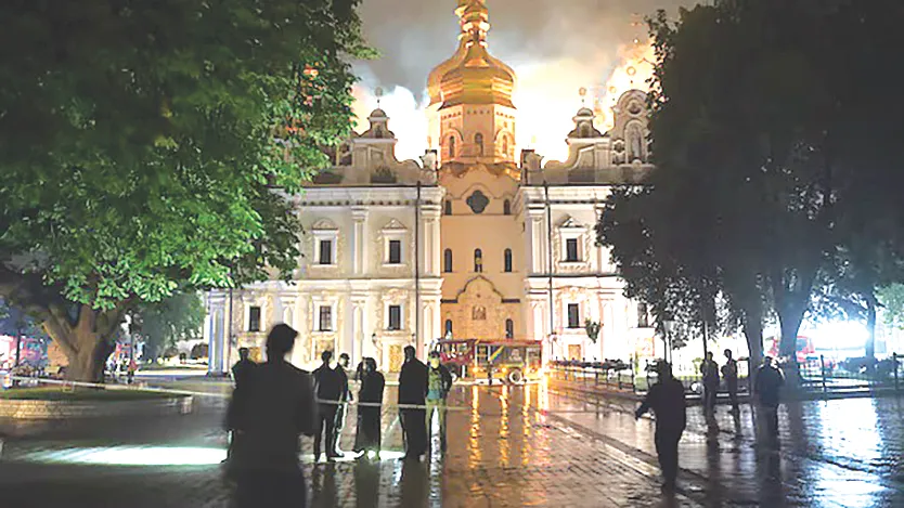 Russian attack centuries-old religious site in Kyiv